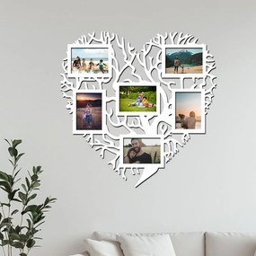 dřevo života Dřevěný fotorámeček Srdcový strom II Zvolte barvu dekoru: Bílá, Zvolte velikost fotografie (cm): 13x18