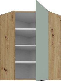 ARIA st | horní kuchyňská skříňka 60x60 GN-90 1F (45°) rohová s policemi | 60x60 cm | VYSOKÁ | artisan/aquamarine