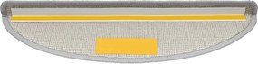 Schodové rohože 30 ks 56 x 17 x 3 cm světle šedé, půlkulaté 3365736