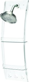 Průhledný závěsný držák do koupelny iDesign, 23 x 73 cm