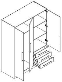 Šatní skříň Jupiter - Forte