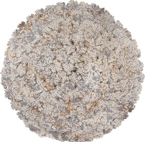 Béžovo-šedé antik nástěnné světlo s listy Esmé - Ø 62*12 cm E27/ma* 4*60W