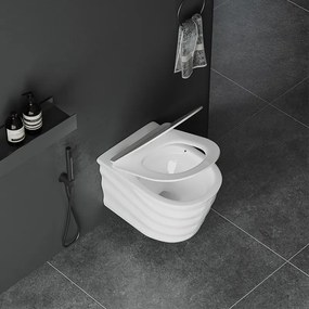 BPS-koupelny Podomítkový modul Geberit DuoFix s WC mísou SL-WH-RIM-03 + ovládací tlačítko Delta 50 chrom