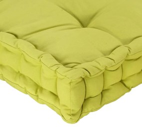 Poduška na nábytek z palet bavlna 120 x 40 x 7 cm zelená