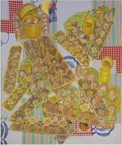 Daniela Krajčová | Obal na vajíčka Rám: Černý, Velikost: 50 x 50 cm