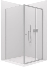 Cerano Varone, sprchový kout s posuvnými dveřmi 120 (dveře) x 100 (stěna) x 195 cm, 6mm čiré sklo, chromový profil, CER-CER-DY505-120100