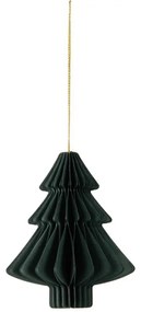 Zelená vánoční ozdoba z papíru stromeček Harmonic IV – 10 cm