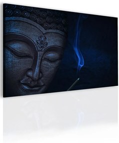 Obraz tvář Buddhy Blue Velikost (šířka x výška): 45x30 cm