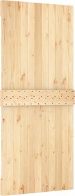 vidaXL Posuvné dveře s kováním 90 x 210 cm masivní borové dřevo [3203041]