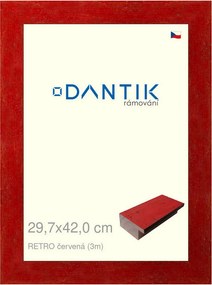 DANTIK rámeček 29,7x42 | RETRO červená (Plexi Čiré)