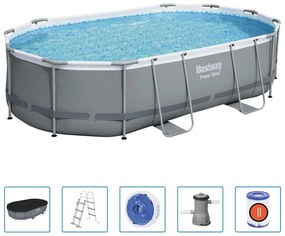 Bestway Power Steel Bazénový set oválný 488 x 305 x 107 cm