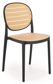 Zahradní židle Karter (černá + naturální). 1092586