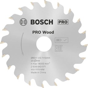 Pilový kotouč Bosch Optiline Wood 85x15 mm/20z.