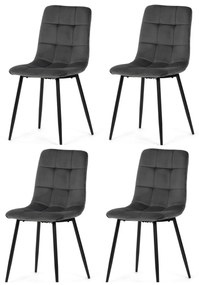 Sada jídelních židlí CT-281 GREY4, 4 ks