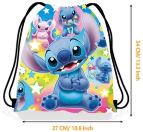 Batůžek (gym vak) se stahovací šňůrkou "Lilo & Stitch" Barva: 1 - s hvězdičkami