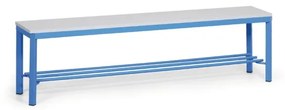 Šatní lavice s botníkem, sedák - lamino, délka 1500 mm, modrá