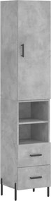 Skříň highboard betonově šedá 34,5x34x180 cm kompozitní dřevo 3198925