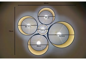 Duolla - Stropní svítidlo ROLLER PENTO 5xE27/60W/230V modrá