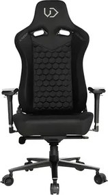 ULTRADESK Herní křeslo Throne černá / textil / 4D področky / 140 kg /