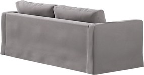 Potah na pohovku IKEA  Karlstad 3-místná, nerozkládací, dlouhý barva šedá látka lesklé, sametová