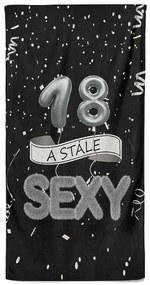 Osuška Stále sexy – černá (věk: 18, Velikost osušky: 100x170cm)