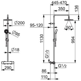 Hansa Sprchový komplet s termostatickou baterií HANSAMICRA 44350130