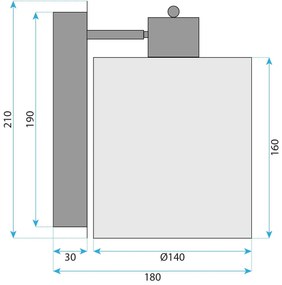 Toolight Nástěnné Boho svítidlo APP1823-1W černé