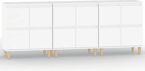 Příborníky 3 ks bílé 60 x 35 x 70 cm kompozitní dřevo 3185767