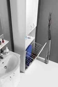Aqualine, SIMPLEX ECO vysoká skříňka s košem 50x180x30cm, SIME510