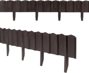 Sada 5 ks zahradních palisád Linea 390 cm hnědá