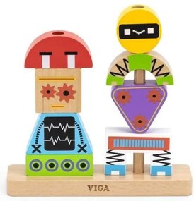 Dřevěné kostky Viga Robot