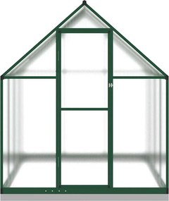 Skleník s podkladovým rámem zelený 224 x 169 x 202 cm hliník 3266324