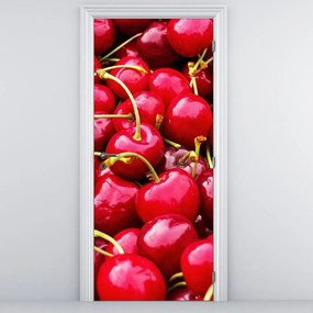 Fototapeta na dveře - Červené třešně (95x205cm)