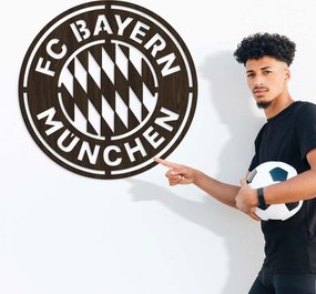 DUBLEZ | Dřevěné logo klubu - FC Bayern Munchen | Obraz