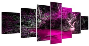 Obraz - Růžový les (210x100 cm)