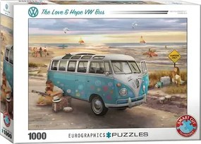 EUROGRAPHICS Puzzle VW Bus - Láska a naděje / 1000 dílků / 67,6 × 48,9