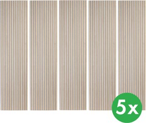 Dřevěný akustický panel, 2400 x 600 mm, B2BP003, balení 5 ks, dub