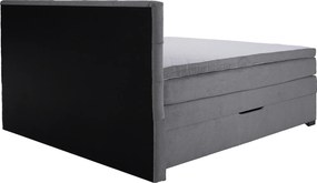 Boxspringová pocketová postel, 180x200, šedá, APRIL