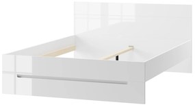 Manželská postel 160 cm Sallosa 33 (bílá + lesk bílý). 1068234
