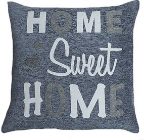 Povlak na polštář Home Sweet Home – šedý 45 × 45 cm