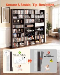 Úložná skříňka na média, 8patrový organizér na DVD VEVOR – CDCCJKFS24GS426SB001V0