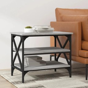 823335 vidaXL Odkládací stolek šedý sonoma 55 x 38 x 45 cm kompozitní dřevo