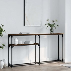 vidaXL Konzolový stolek 145 x 22,5 x 75 cm kompozitní dřevo [834096] Barva: hnědý dub