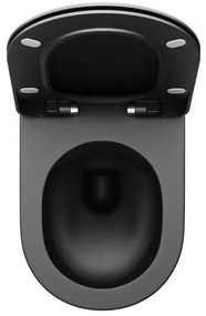 Ravak WC sedátko Uni Chrome Flat černé - X01795