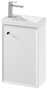 Cersanit Mille, závěsná WC skříňka 392x214x590 mm + keramické umyvadlo Como, bílá matná, S801-568