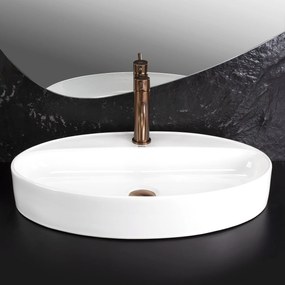 Rea Nastazja, umyvadlo na desku 610x375x105 mm, bílá lesklá, REA-U6359