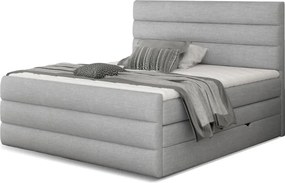 Kontinentální boxspring postel Carmen, šedá 160x200cm (sawana 21/ Cand 11)