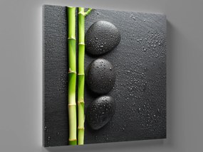 Liox Obraz zen kameny a bambus Rozměr: 40 x 40 cm