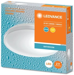 LEDVANCE LEDVANCE, Koupelnové stropní svítidlo, průměr 325mm, 1800lm, 24W, 3000K, IP44, AC464820055