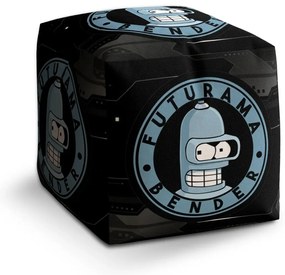 Sablio Taburet Cube Futurama Bender Technology: 40x40x40 cm